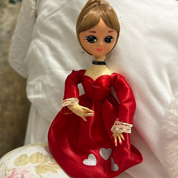 Toys | Vintage Doll In Red Dress | Poshmark